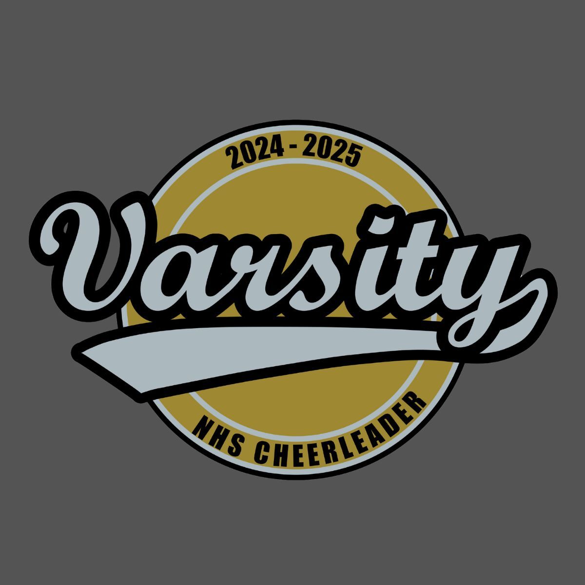 Traditional (Roster) Dri-Fit Varsity Gray | NHS Cheer Backers
